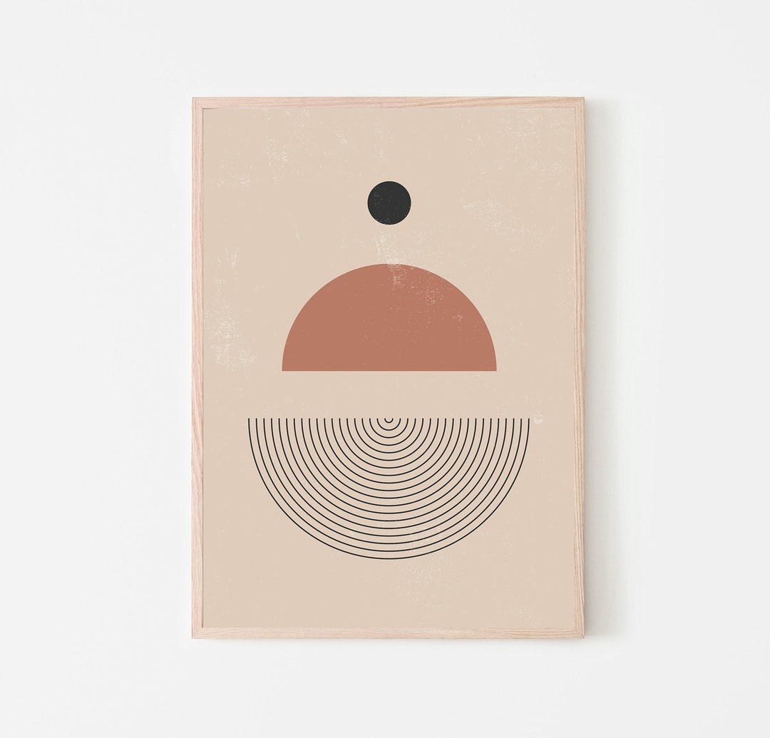 Boho Abstract Wall Art, Geometric Art Print, Boho Decor, Digital ...