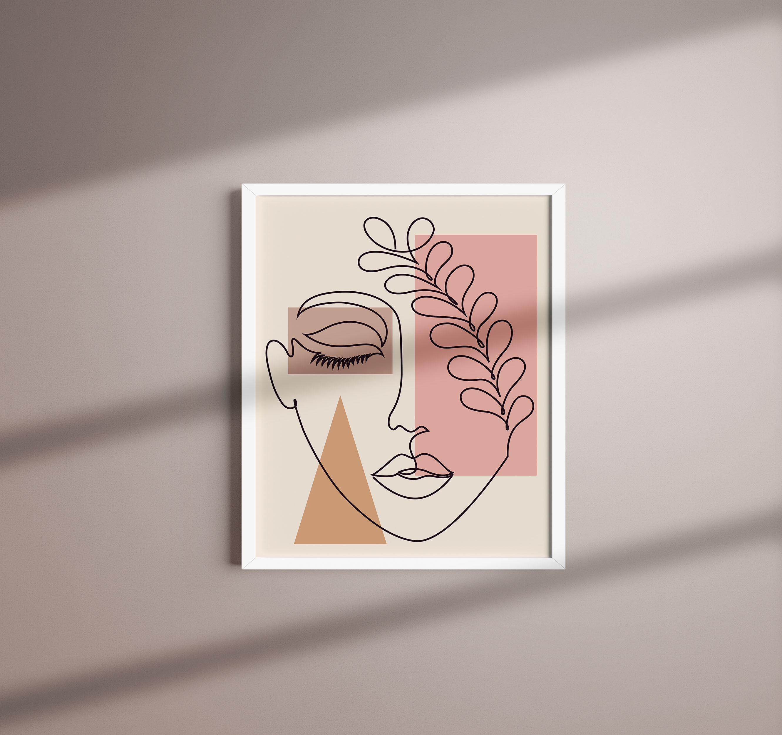 Abstract Face Wall Art, Modern Contemporary Portrait Print, Unique ...