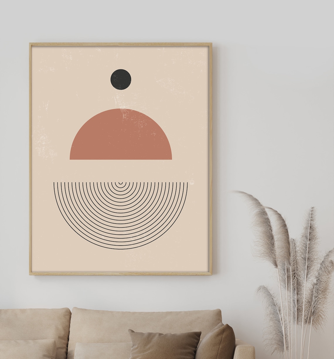 Boho Abstract Wall Art, Geometric Art Print, Boho Decor, Digital ...
