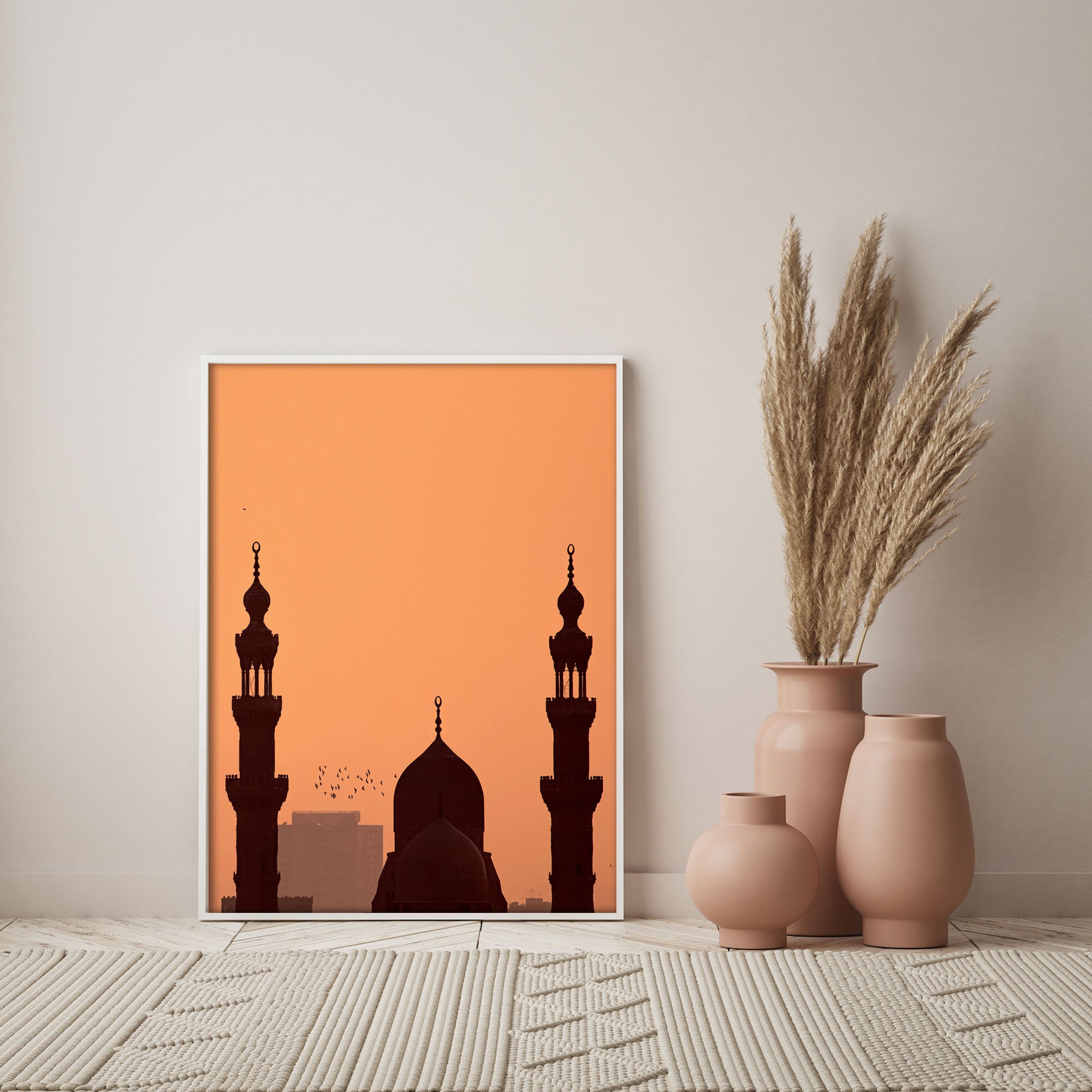 Mosques Silhouette Sunset Photo, Digital Download Decor, Islamic ...