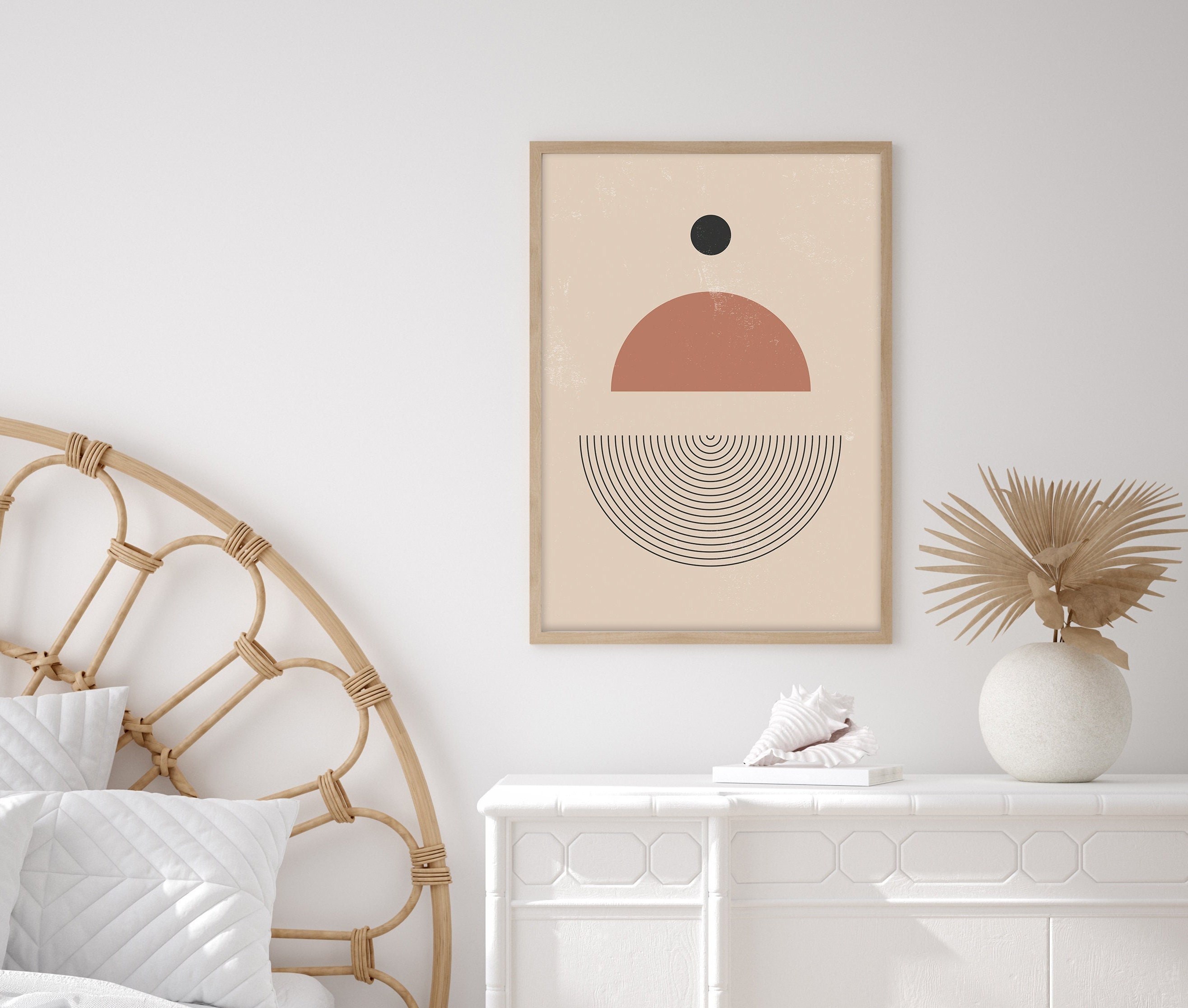 Boho Abstract Wall Art, Geometric Art Print, Boho Decor, Digital ...