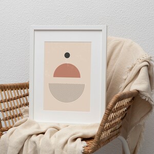 Boho Abstract Wall Art, Geometric Art Print, Boho Decor, Digital ...