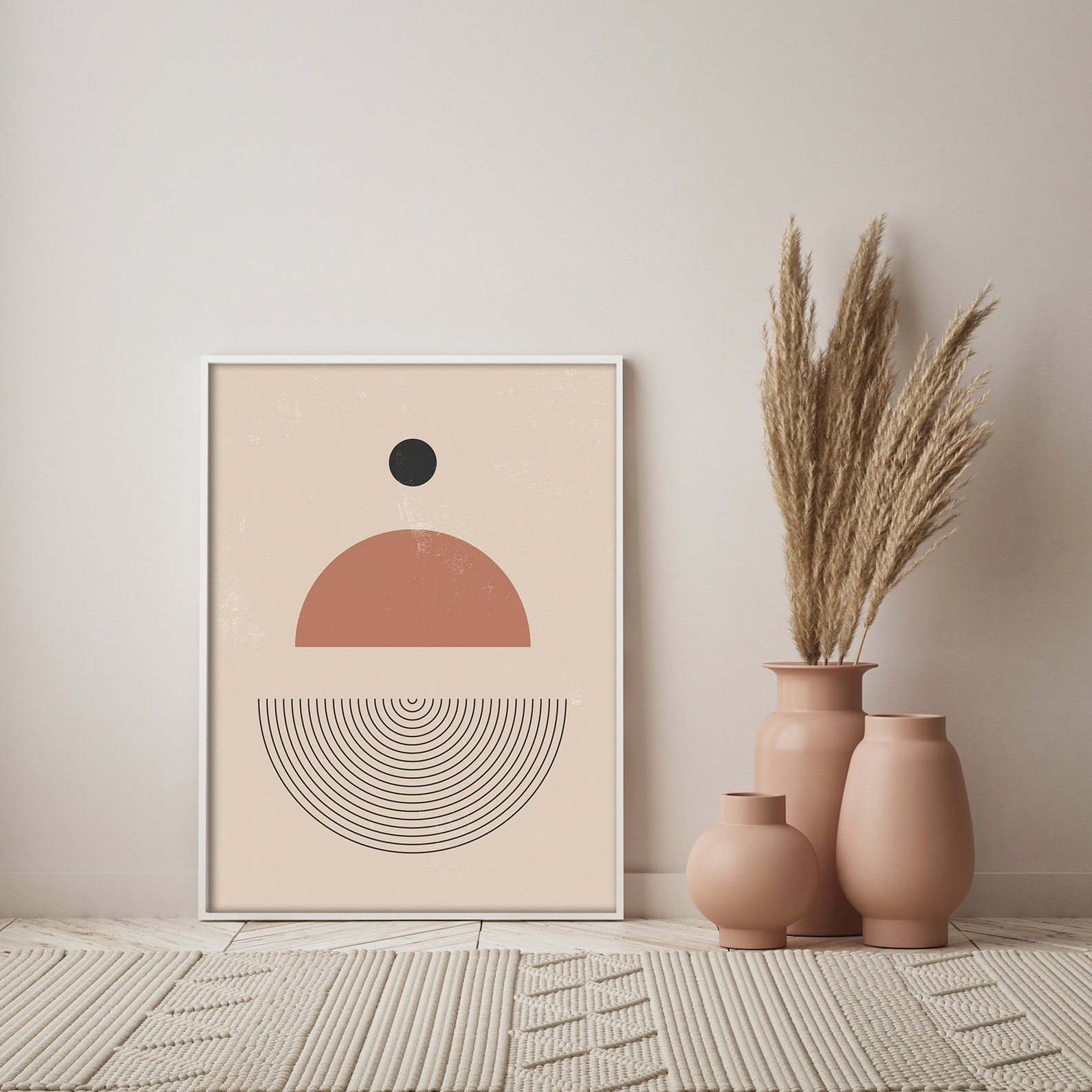 Boho Abstract Wall Art, Geometric Art Print, Boho Decor, Digital ...