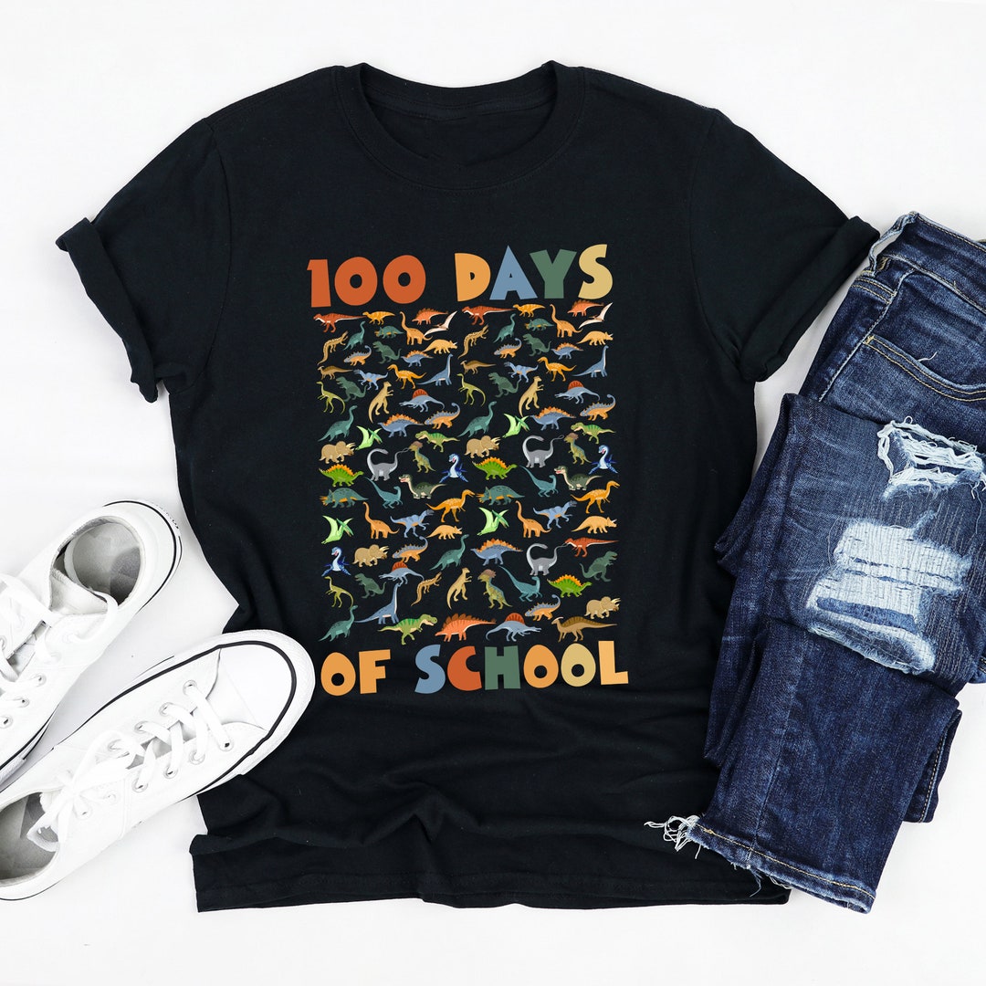 Dinosaurs 100 Days of School Shirt, 100 Days of Dinosaurs Shirt ...