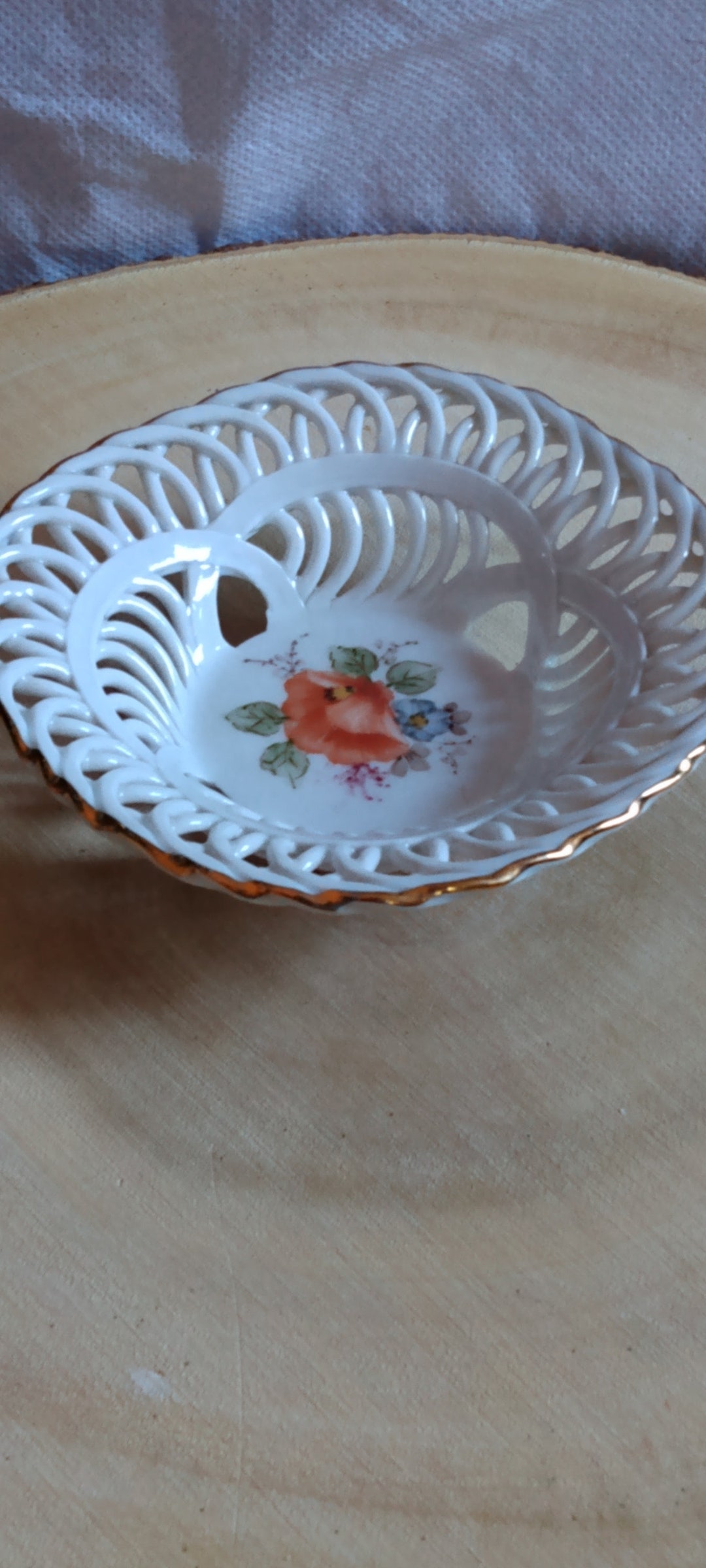 Porcelain Trinket Dish Vintage Romania Fine Porcelain Sumi Artist ...