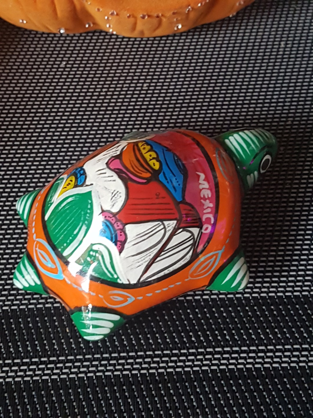 Turtle Figurine Vintage Hand Painted Talavera Pottery Sea Turtle Made ...