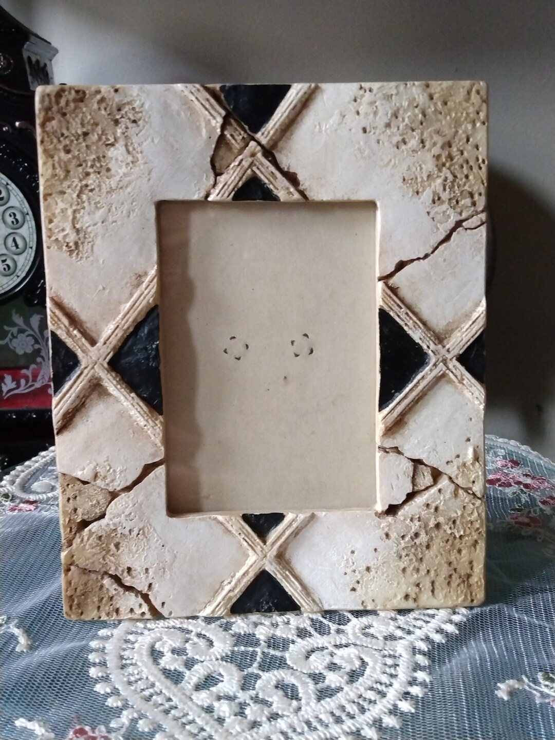 Vintage 1990's Brick Style Picture Photo Frame 2x3 Frame Table Top ...
