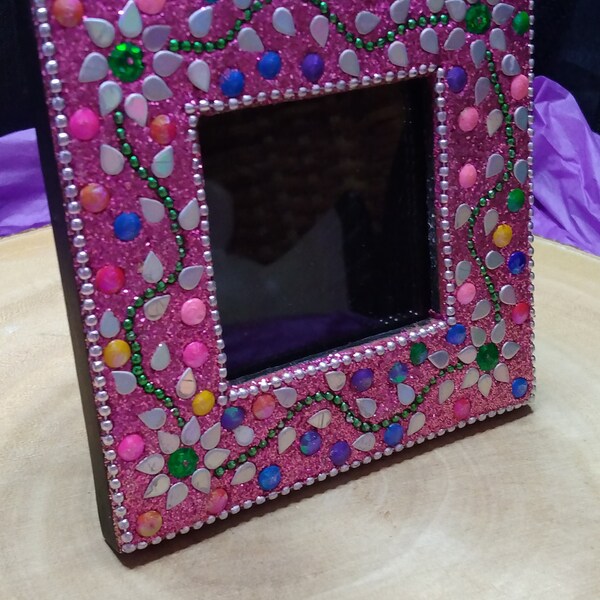Pink Beaded Picture Frame - Etsy