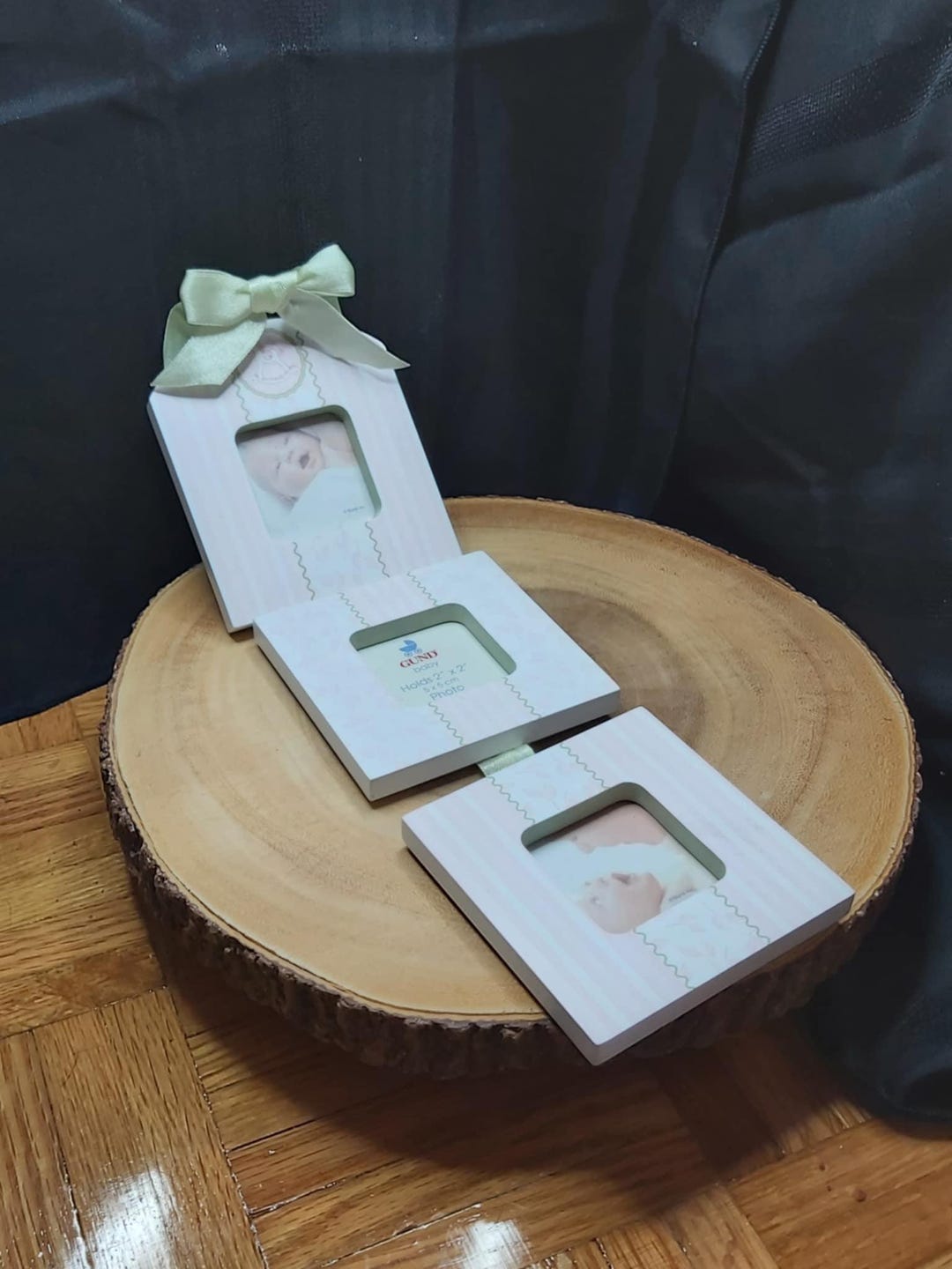 Baby Frames Vintage Gund Baby Triple Wall Hanging 2"x 2" Picture Photo ...
