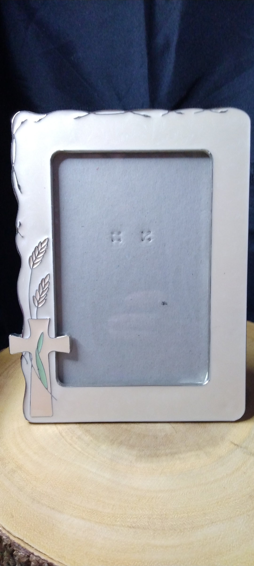 Cream Metal Cross Photo Picture Frame Vintage Russ 4x6 Photo Frame Russ ...