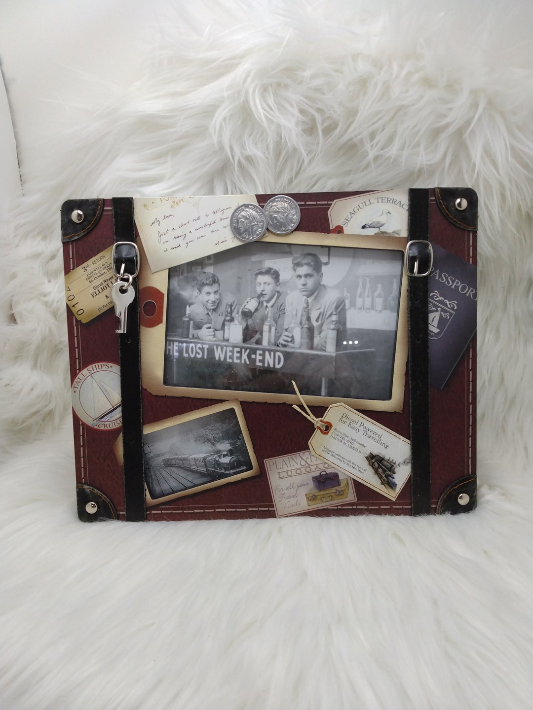 Wood Frames Suitcase Luggage Style Vintage 5x7 Picture Photo Frame ...