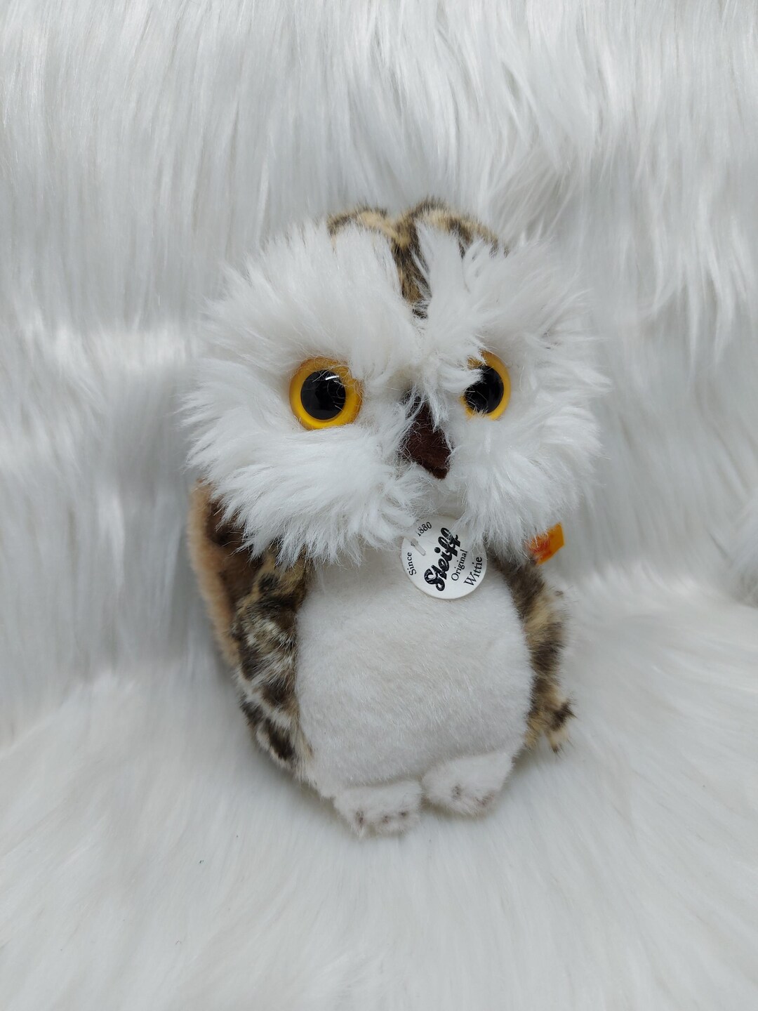 Steiff Junior Plush Wittie Owl Retired Vintage Plush Owl 045608 Stuffed ...