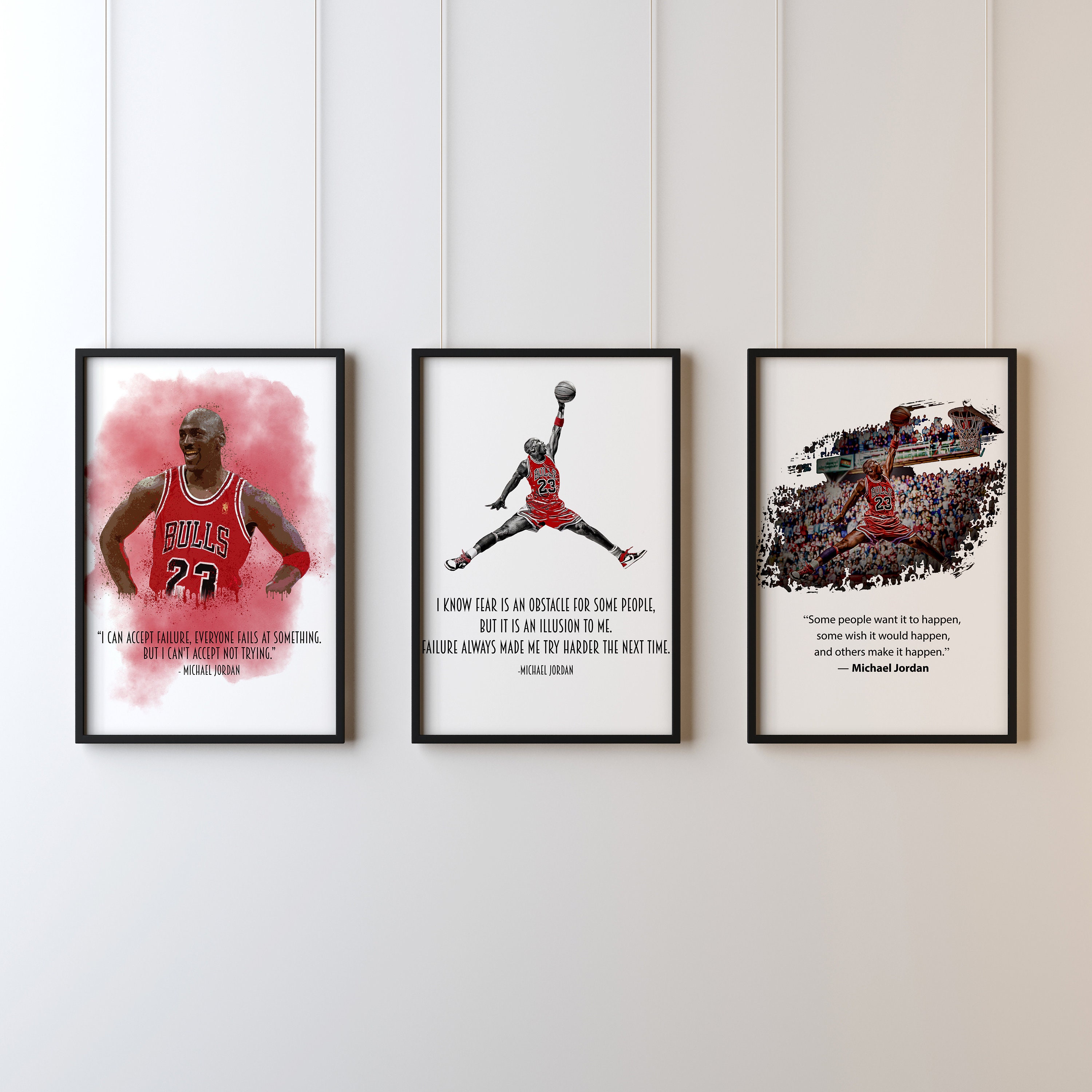 Michael Jordan Set of 3 Prints Michael Jordan Posters - Etsy