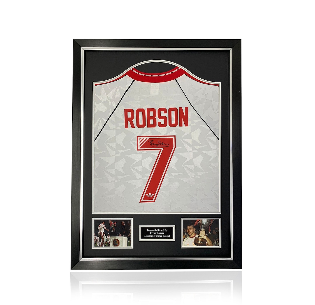 Bryan Robson Manchester United Signed Framed Shirt, Genuine Hand Signed ...