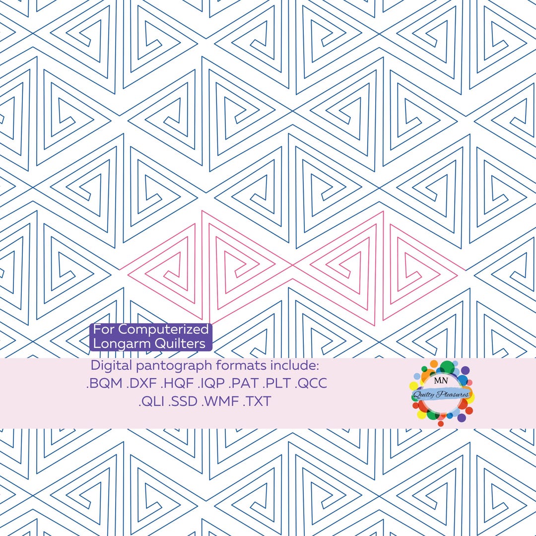 Modern Maze E2E Pantograph for Long Arm Continuous Line Quilt Pattern ...