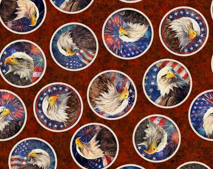 Red Patriotic Quilting Cotton Fabric Fat Quarter for Quilting Star ...