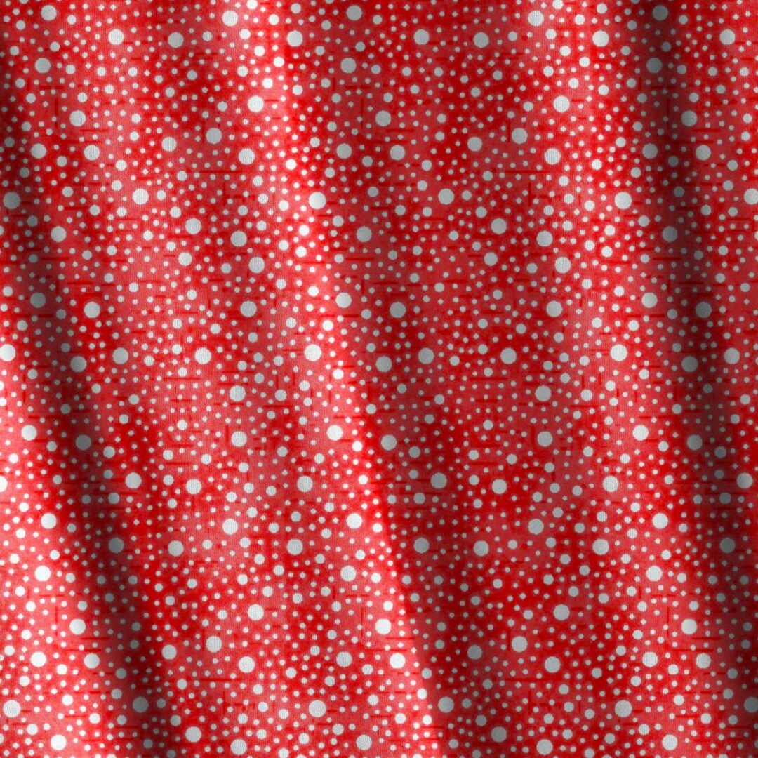 Red Sprinkle Dot Patchwork Cotton Quilting Fabric by the Half Yard ...