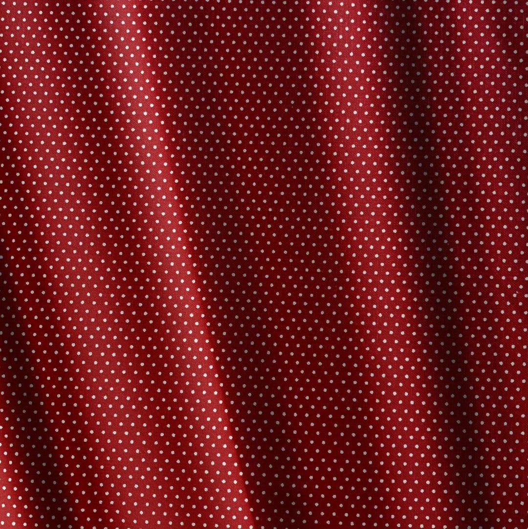 Red Pin Dot Patchwork Cotton Quilting Fabric by Half Yard Red ...