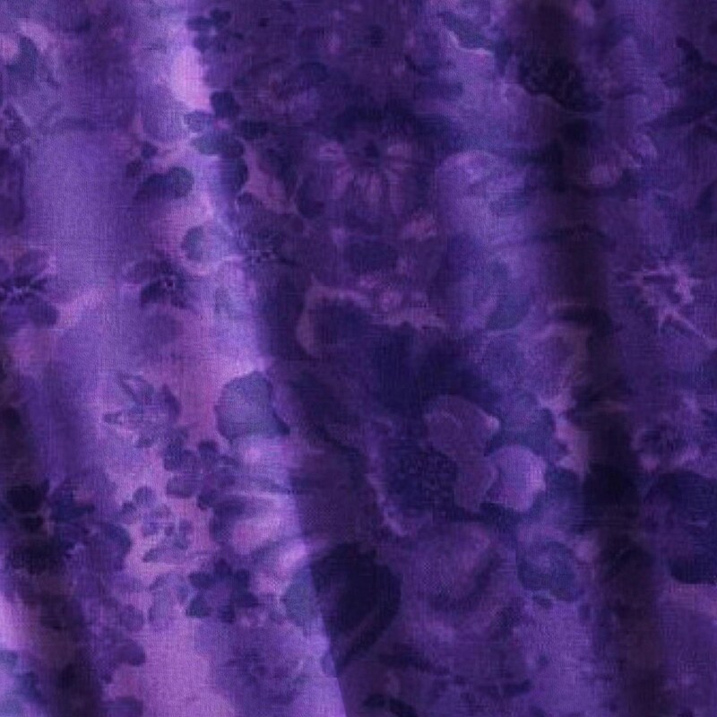 Purple Floral Fabric - Etsy