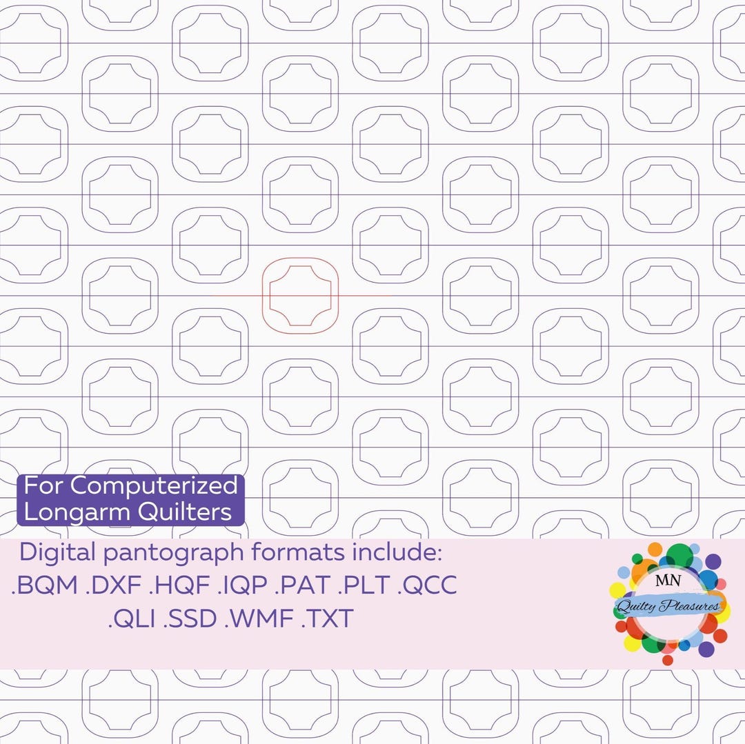 Edge to Edge Pantograph for Quilting Digital E2E Quilting Modern ...