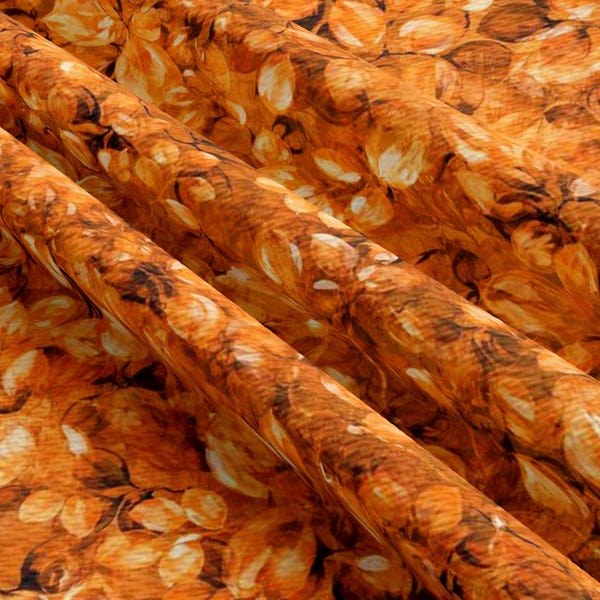 Pumpkin Color Fabric - Etsy