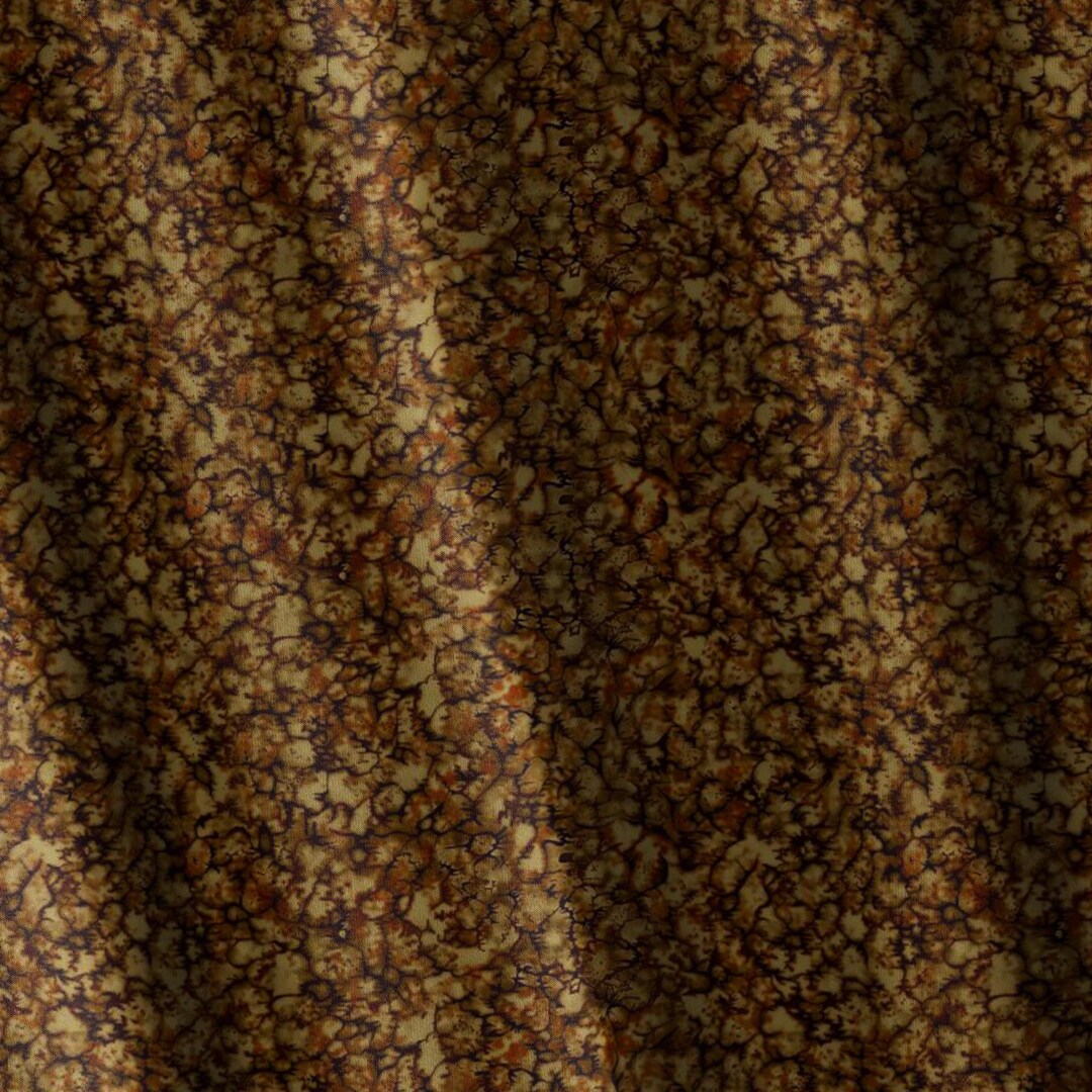 Chocolate Brown Crackle Fabric by the Half Yard Cotton Quilting Fabric ...