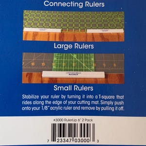 Ruler Lip Acrylic Ruler T-square Quilting Ruler Stabilizer Nonslip ...