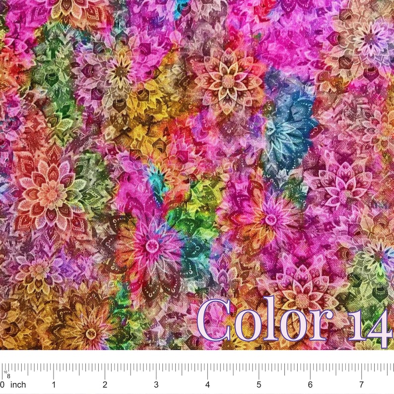 Floral 108 Inch Wideback Quilting Fabric Quilt Backing Dahlia Flower ...