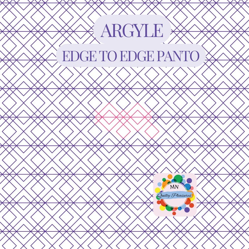 Plaid Line Quilting Pantograph Digital PDF Edge to Edge Pattern Modern ...