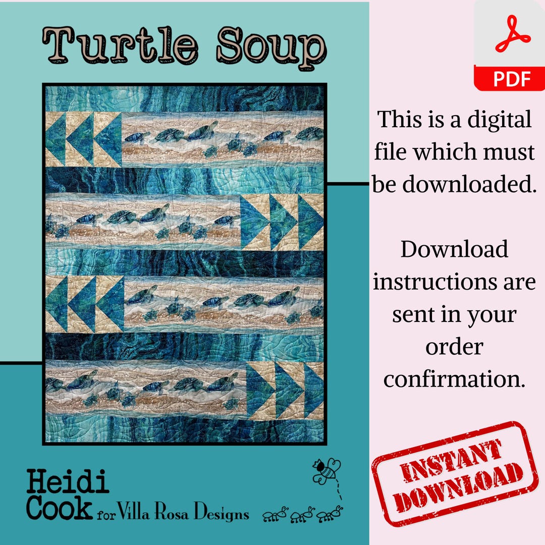 Turtle Soup Digital Quilt Pattern Border Stripe Theme Wall Hanging ...