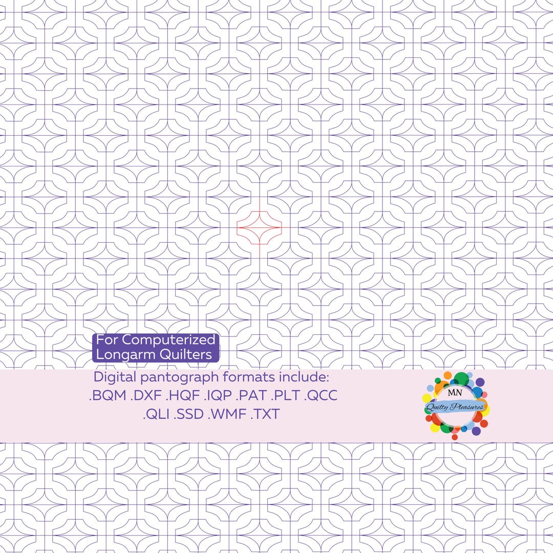 Edge to Edge Pantograph Geometric Curve Continuous Line Pattern Modern ...