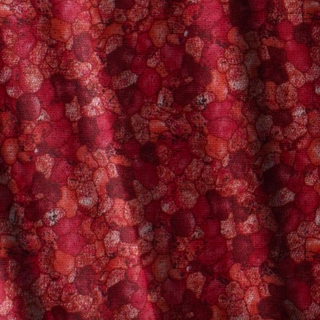 Abstract Red Tone on Tone Fabric by the Half Yard 100 Cotton Quilting ...