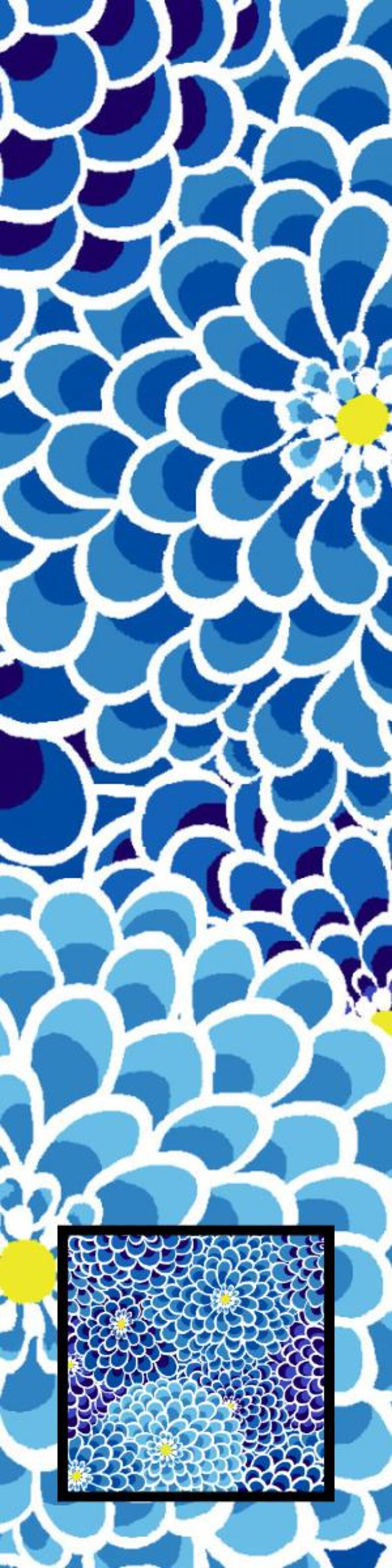 Blue Floral Packed Dahlia Ball Cotton Quilting Fabric by HALF Yard Blue ...