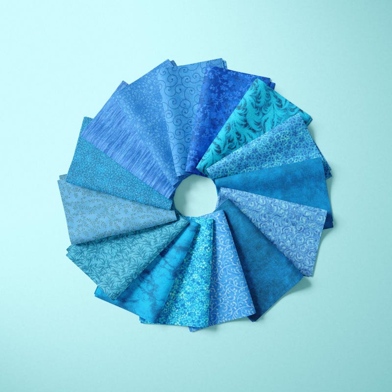 Blue Quilting Fabric - Etsy