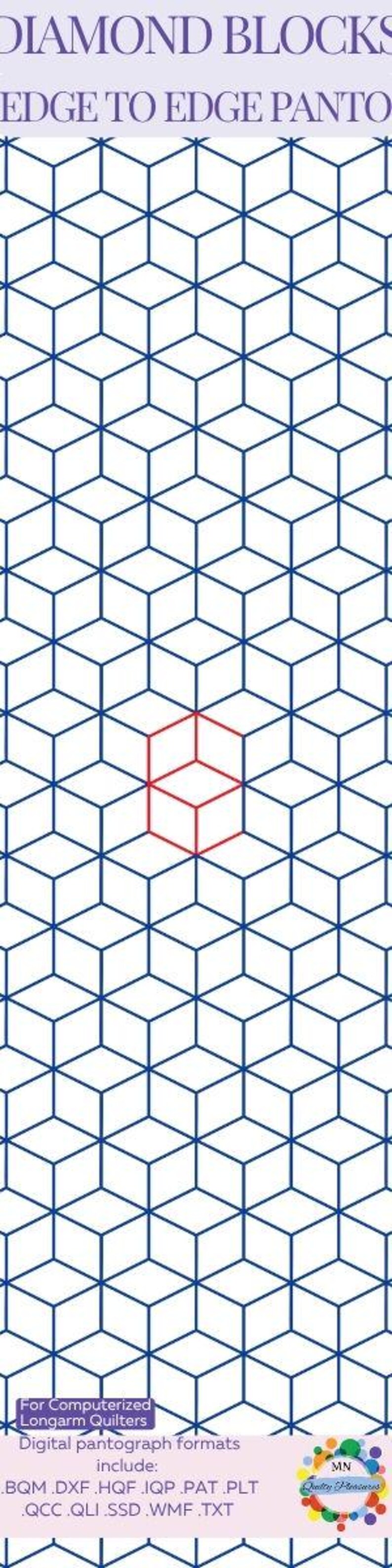 Straight Line E2E Pantograph Long Arm Quilting Continuous Line Quilt ...
