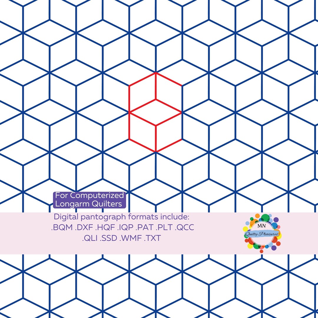 Straight Line E2E Pantograph Long Arm Quilting Continuous Line Quilt ...