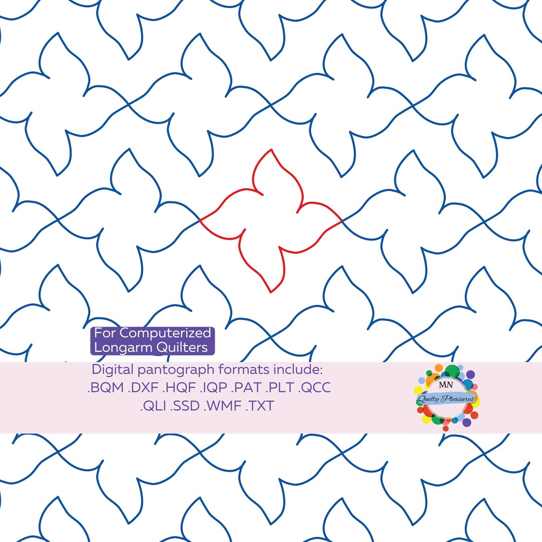 Smooth Line Edge to Edge Pantograph Continuous Line Quilting Panto ...