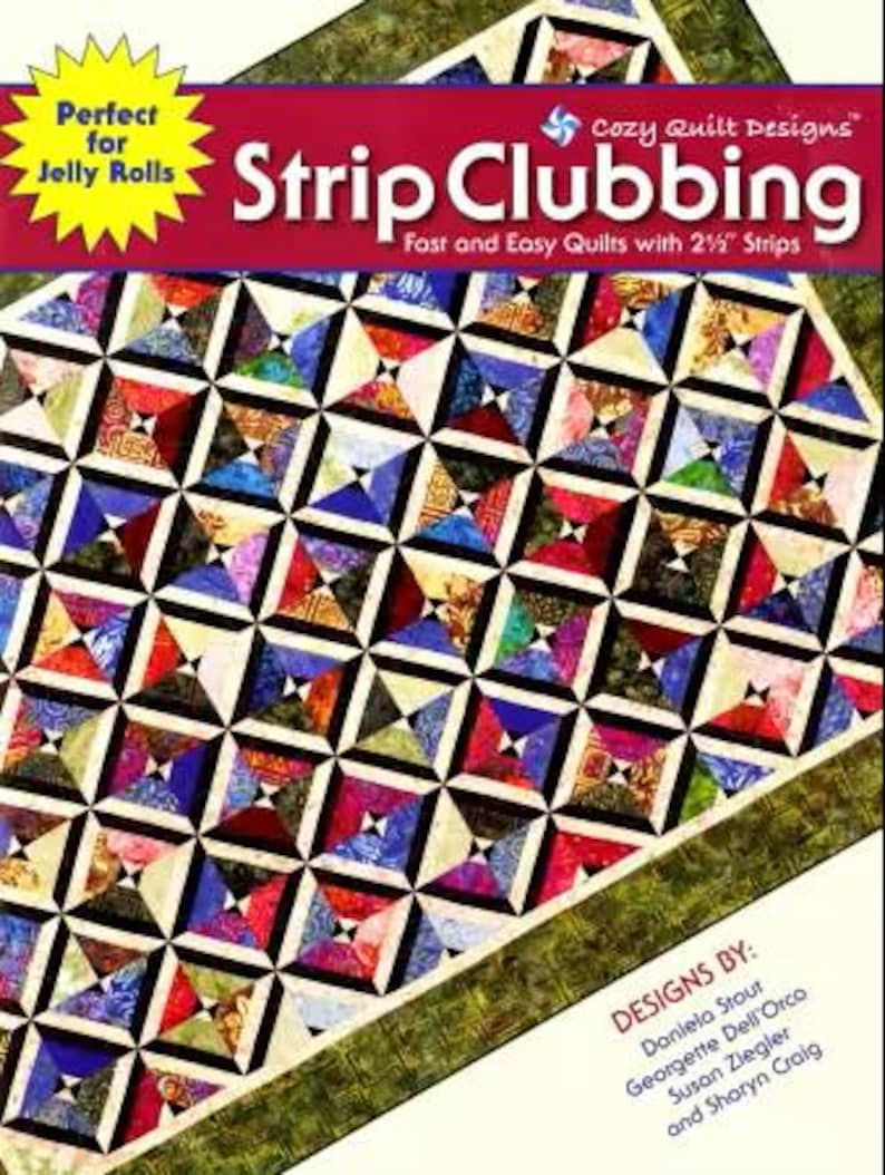 Strip Quilting Pattern Book Guide Beginner Quilter Friendly Design ...