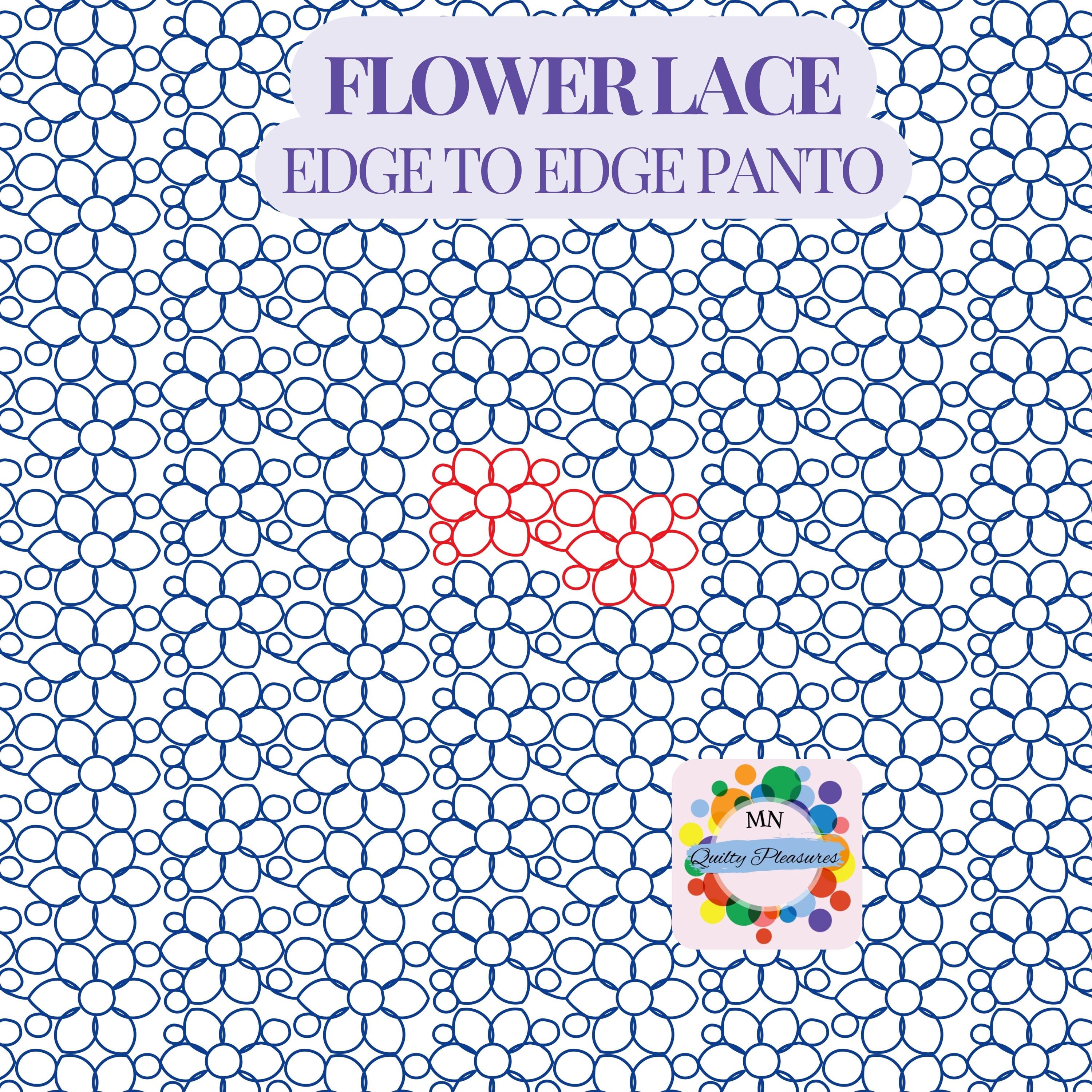Floral Quilt Pantograph for Long Arm Quilting Easy Nesting Continuous ...