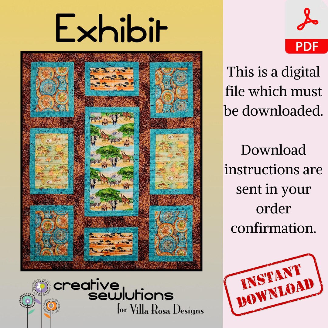 Exhibit Digital Quilt Pattern for Large Print Fabric Framed Wall ...