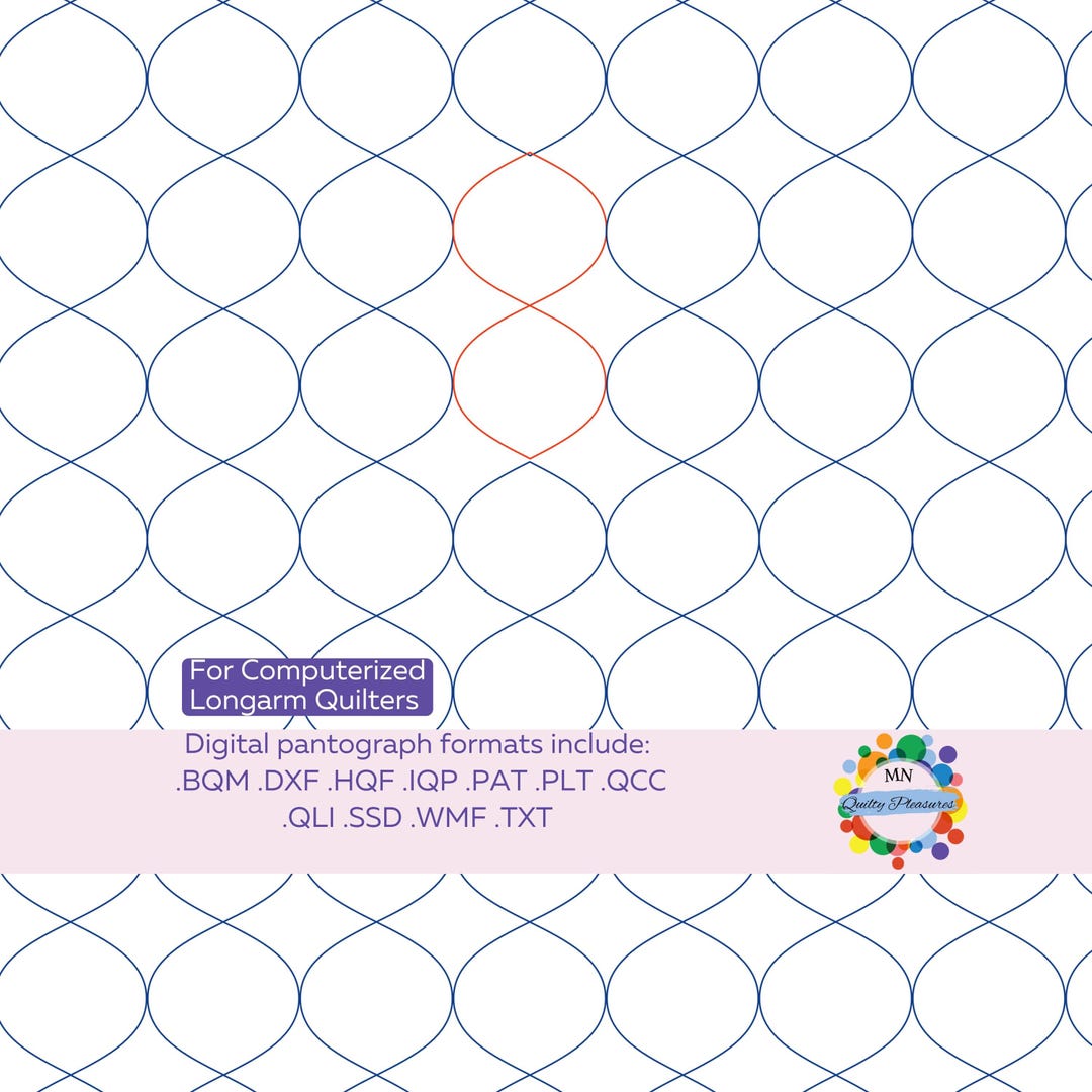 Digital Quilting Pattern Helix Design Geometric Motif Modern Style ...