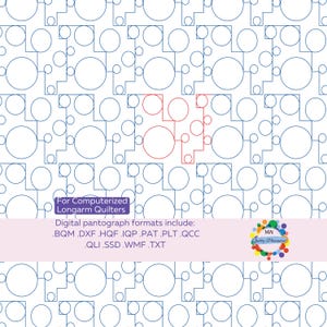 E2E Pantograph for Long Arm Continuous Line Quilt Pattern BQM HQF QCC ...