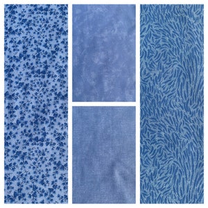 Blue Tonal Fat Quarter Bundle Blue Tone on Tone Quilt Shop Quality ...
