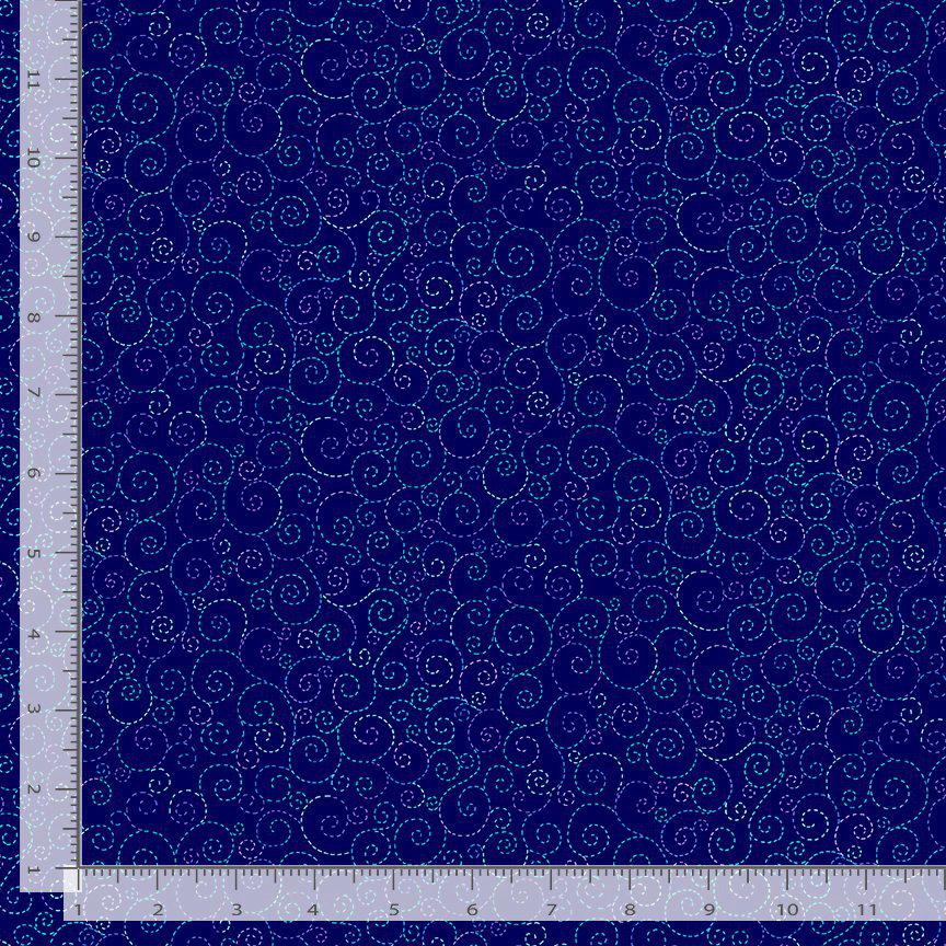 Navy Swirl Quilting Fabric, Dotted Line Pattern (half Yard) 3419N - Etsy
