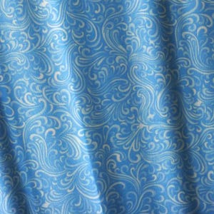Light Blue Fabric by the Half Yard Cotton Quilting Fabric Continuous ...