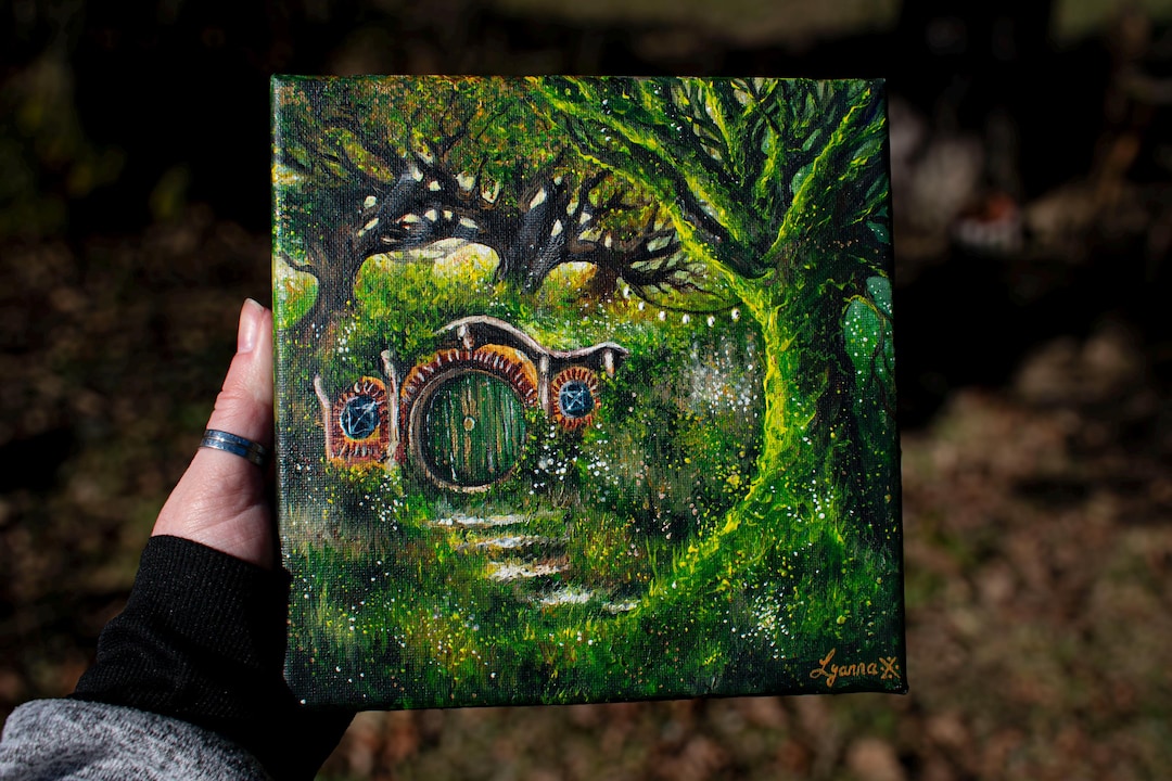 Shire Summer - Hobbit House Original Acrylic Painting - Etsy