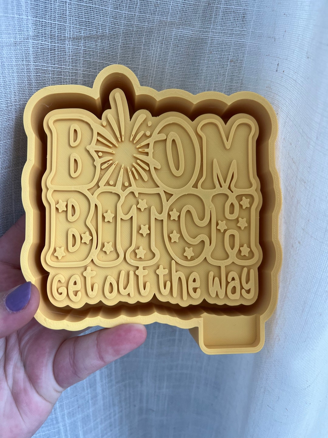 BOOM B**** Get Out the Way Silicone Mold for Freshies - Etsy