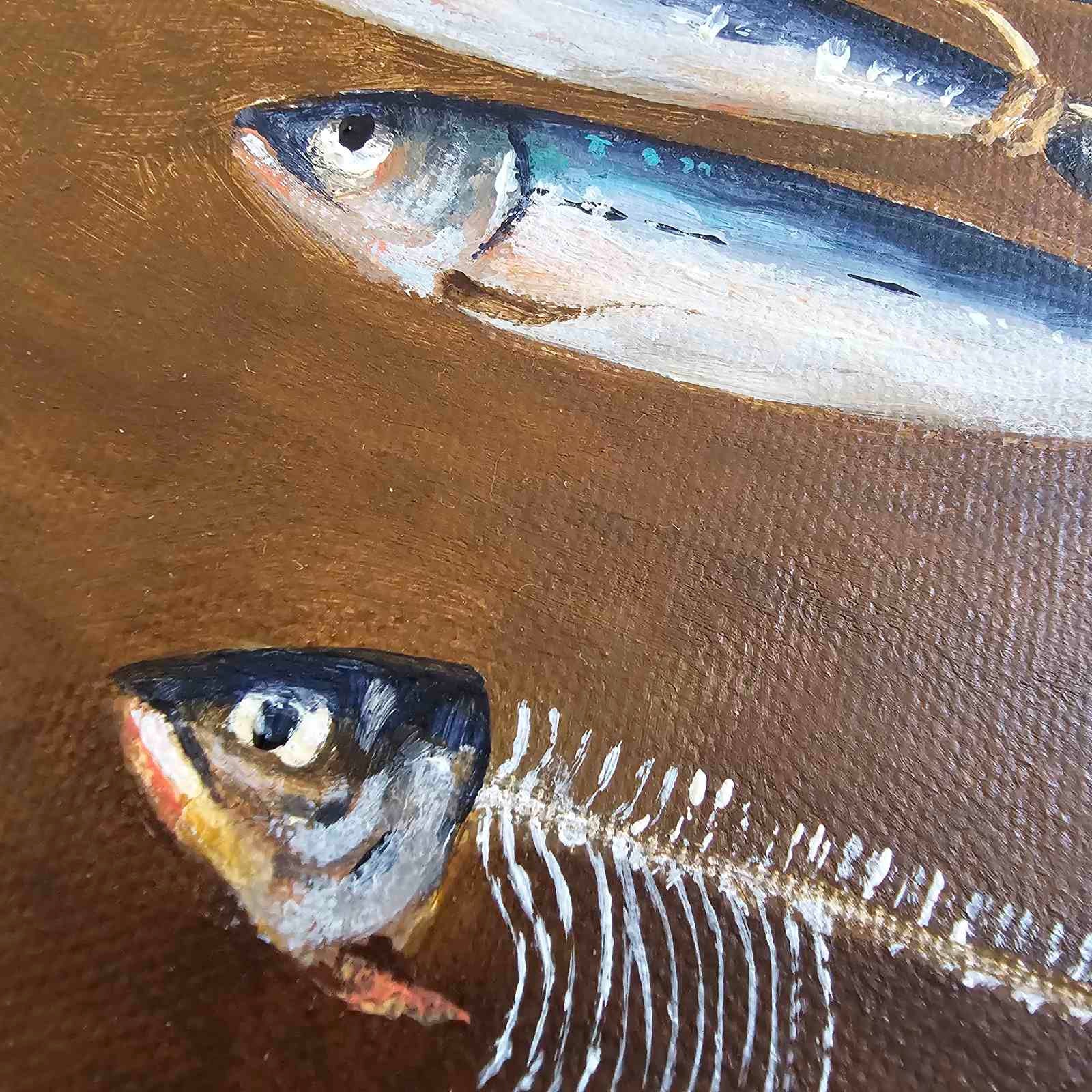 Sardines Painting Food Painting Kitchen Painting Country Oil Art ...