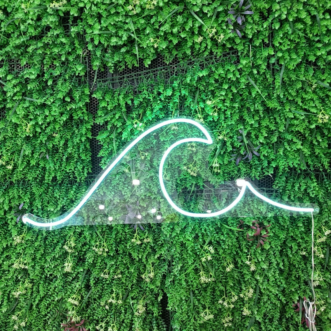 Wave Neon Sign - Wave Custom Neon Sign - Light up Sign - Neon Sign ...
