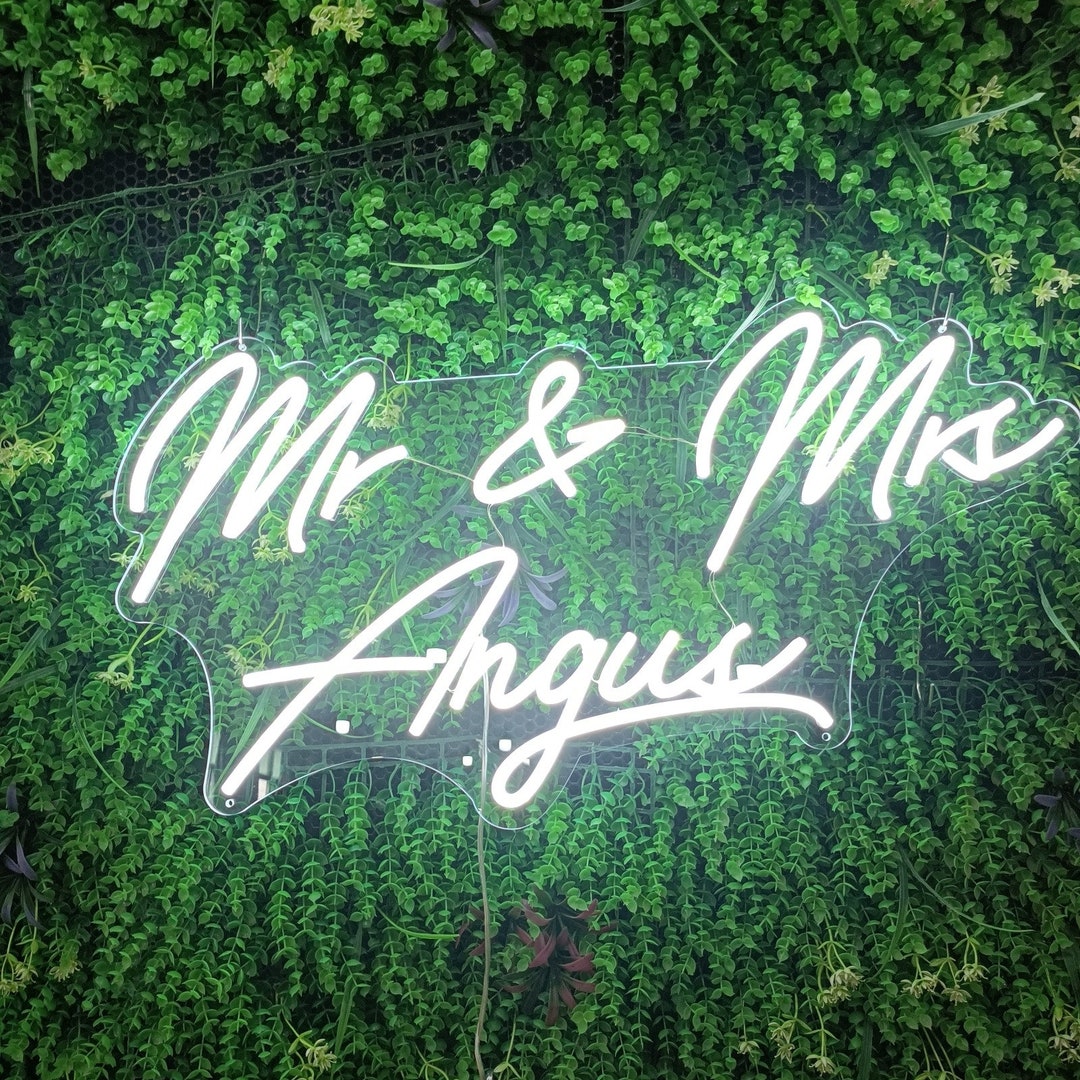 Custom Neon Sign - Neon Name Sign - Neon Sign Wedding - Light up Sign ...